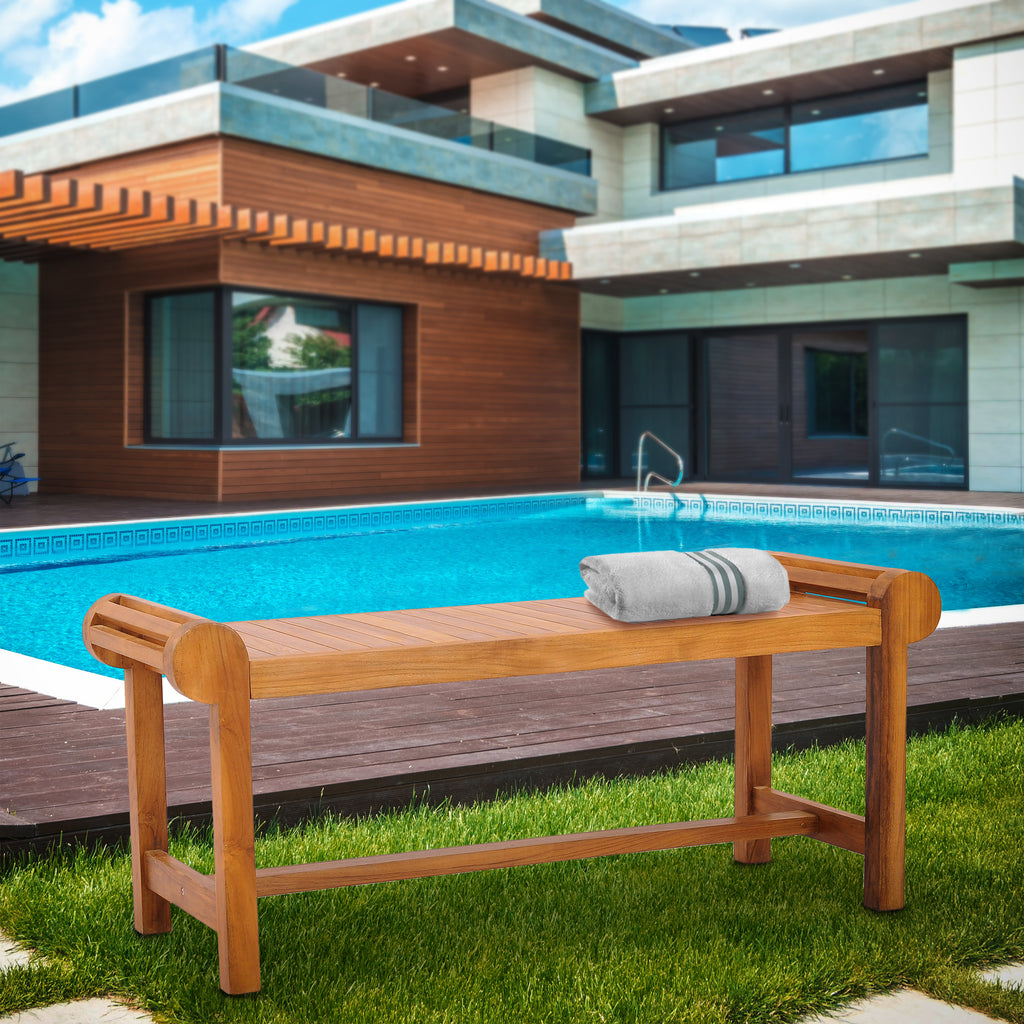 Teak Wood Lutyens Backless Bench – La Place USA Furniture Outlet