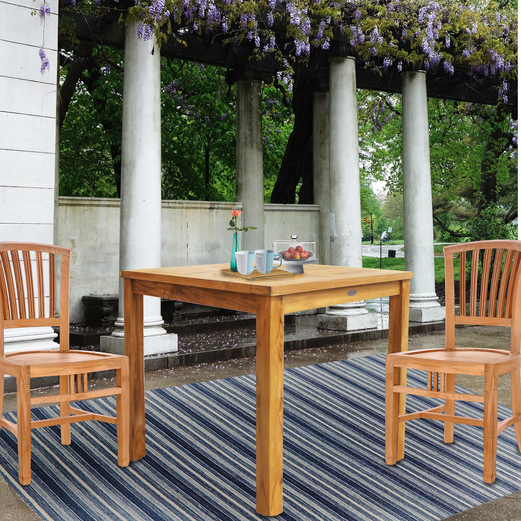 Teak Wood Florence Outdoor Patio Bistro Table, 35 Inch – La Place USA ...