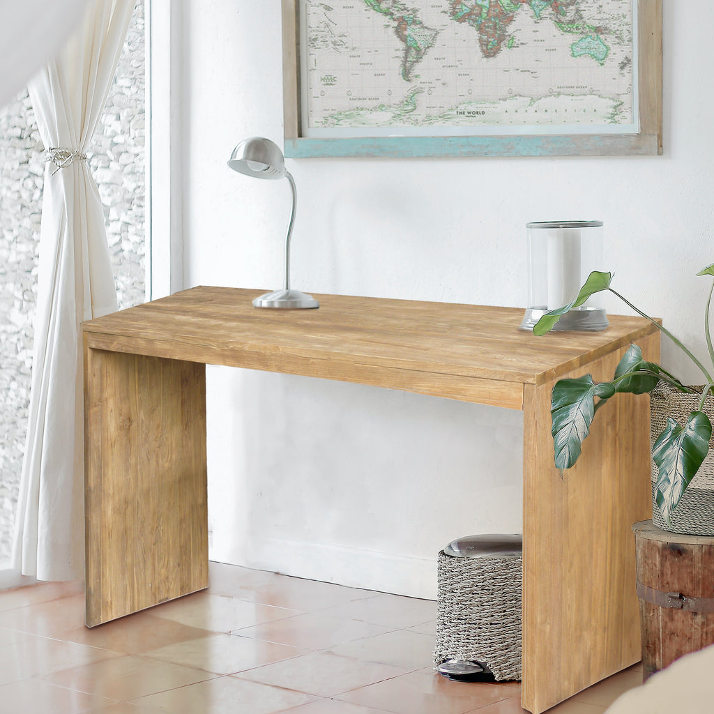Recycled Teak Wood Bali Writing Desk – La Place USA Furniture Outlet