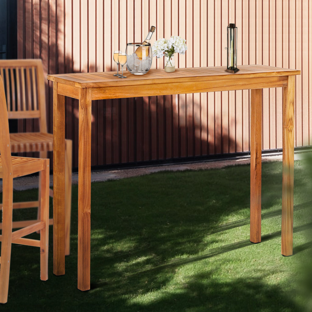 Teak Wood Santa Monica Serving Table – La Place USA Furniture Outlet