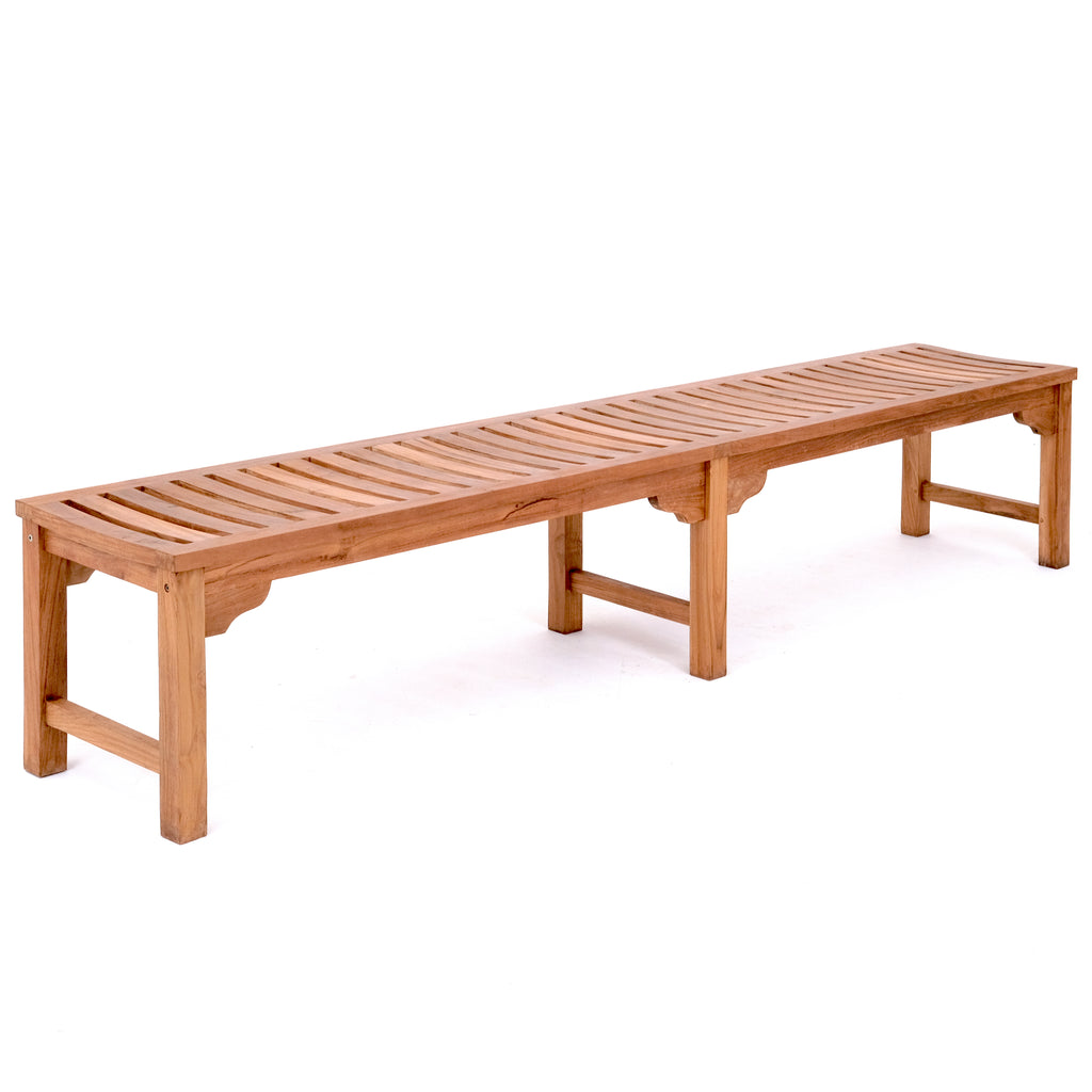 Teak Wood Santa Monica Backless Bench, 8 foot – La Place USA Furniture ...