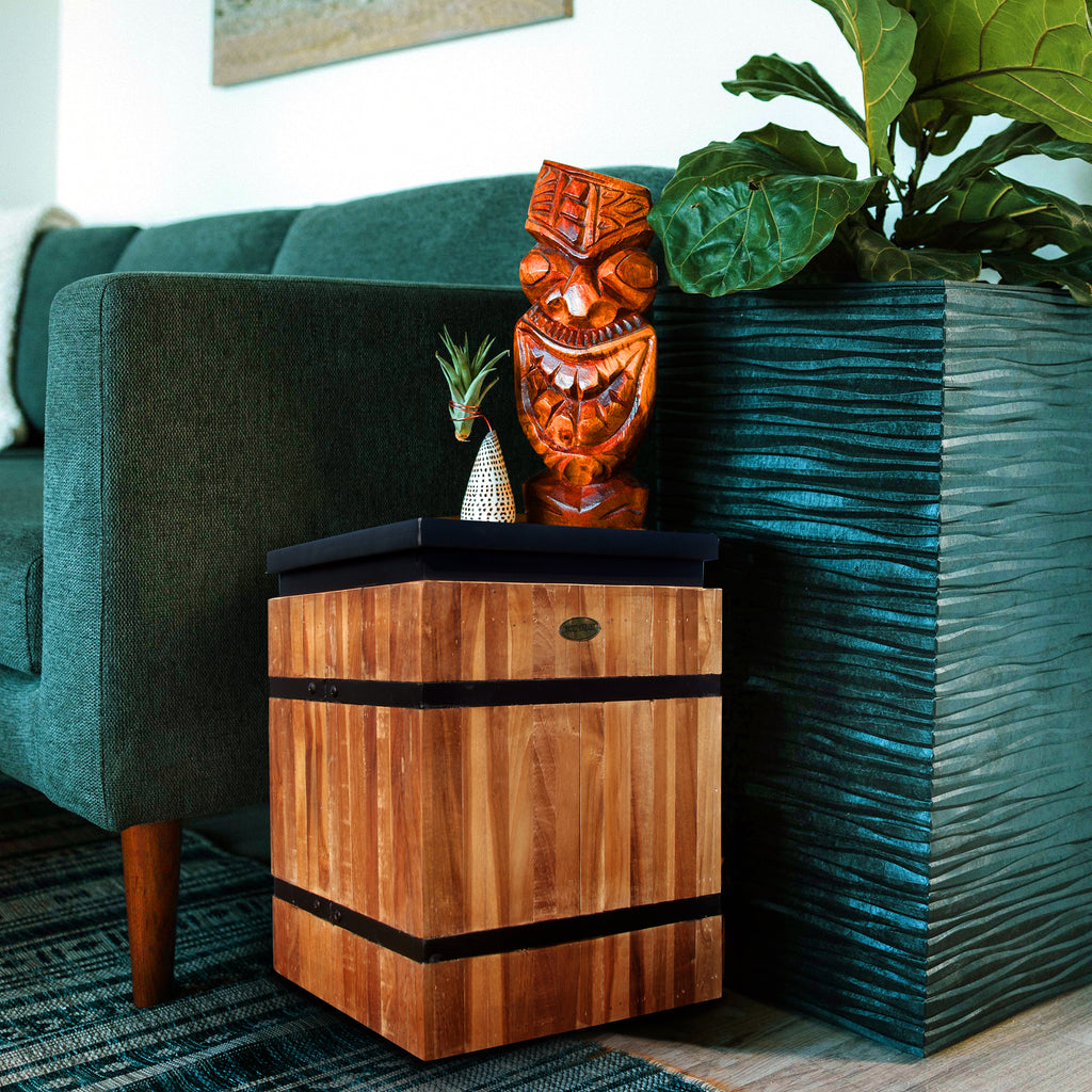 Teak Wood Square Side Table / Stool – La Place USA Furniture Outlet