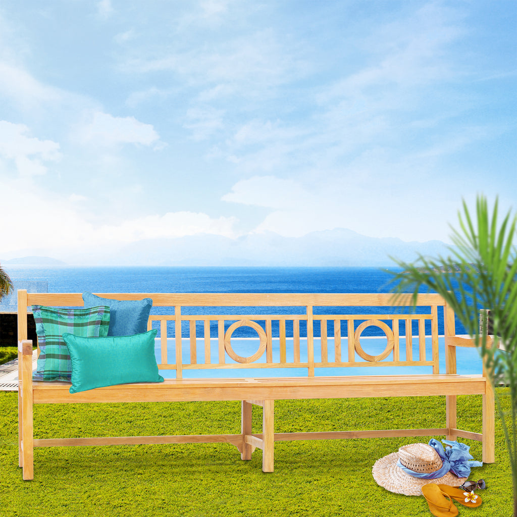 Teak Wood O Bench Extra Large, 8 Foot – La Place USA Furniture Outlet